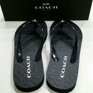 Coach | Shoes | New Coach Navy Blue Sandals | Poshmark